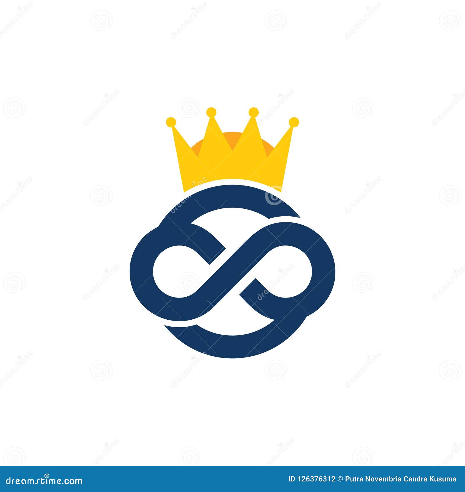 Royal Infinity Head Logo Icon Design Stock Vector - Illustration of ...