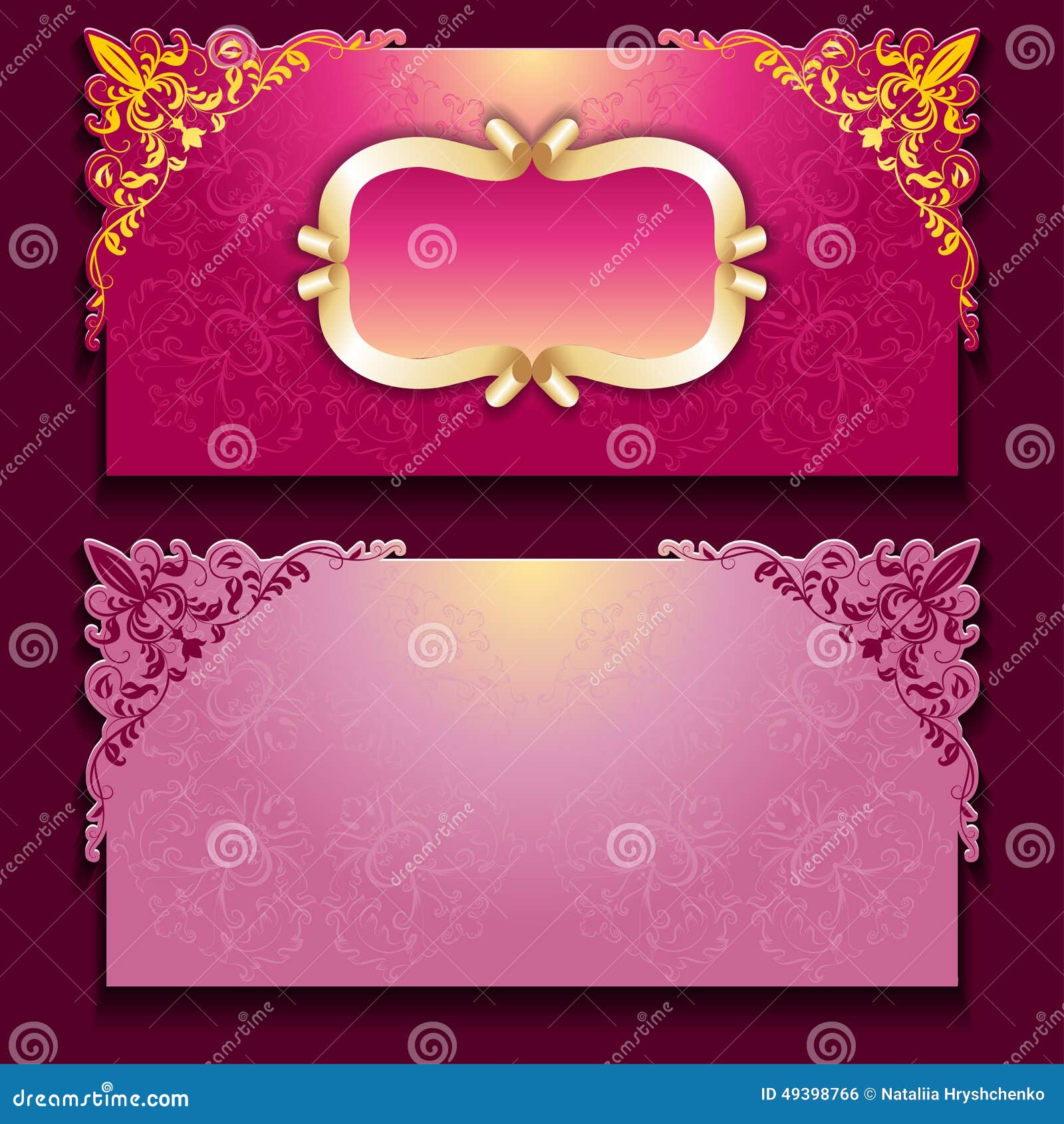 Royal Invitation Card with Frame Stock Vector - Illustration of ...