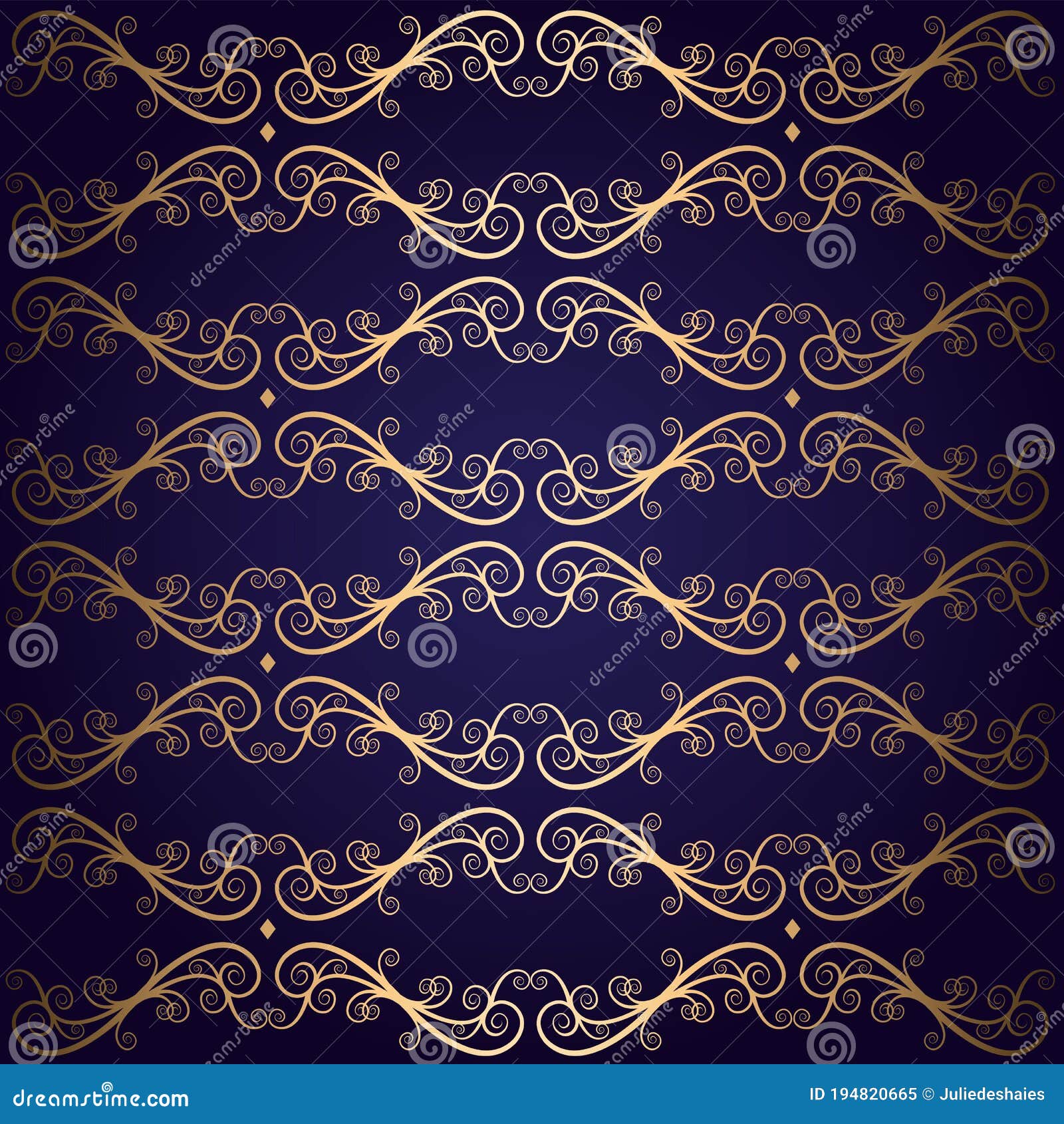 Royal Lace Seamless Pattern Purple and Gold Vector Stock Vector ...