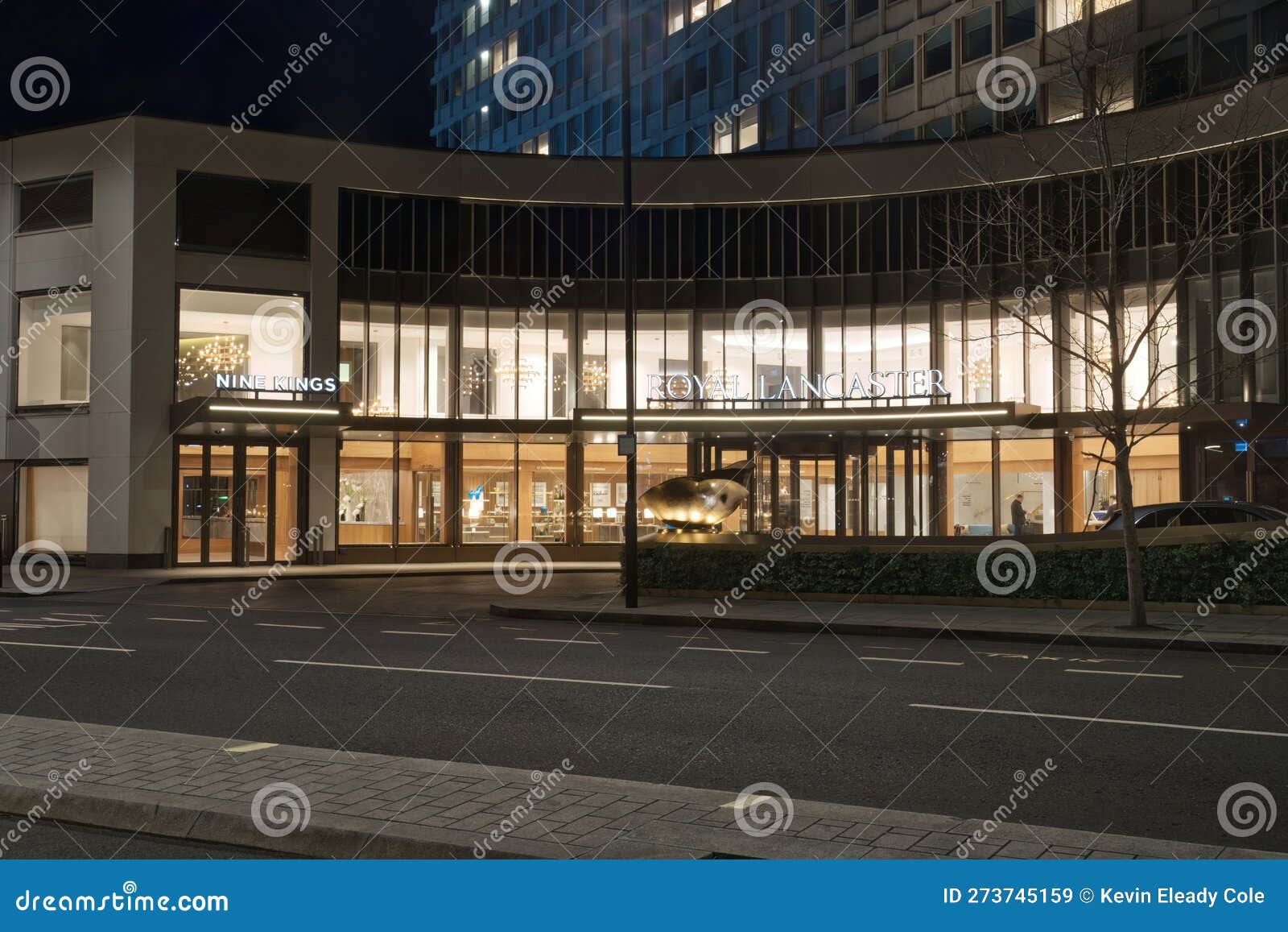 Royal Lancaster at Night in West London. Editorial Stock Image - Image ...