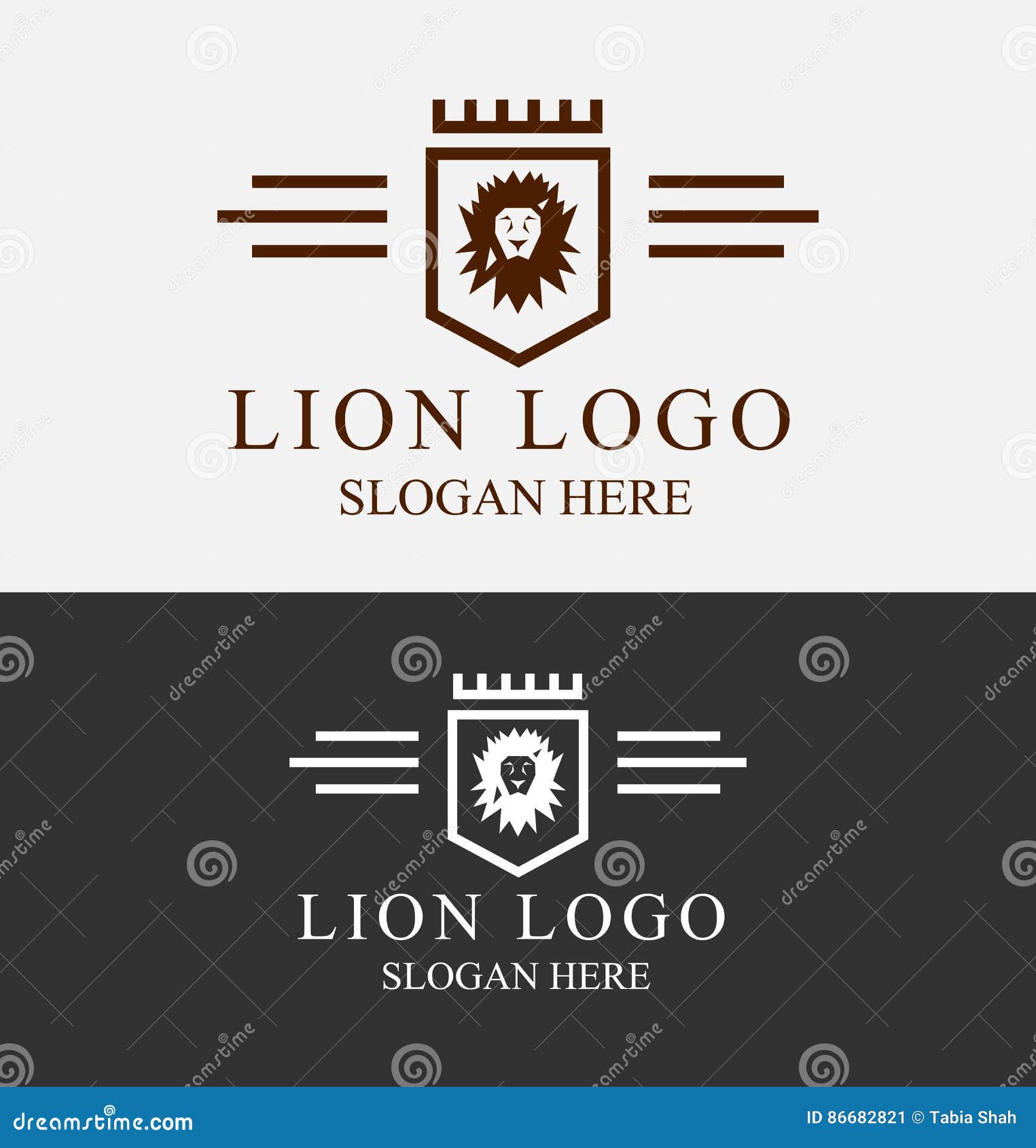 Royal Lion Crest Logo Vector Illustration Stock Vector - Illustration ...