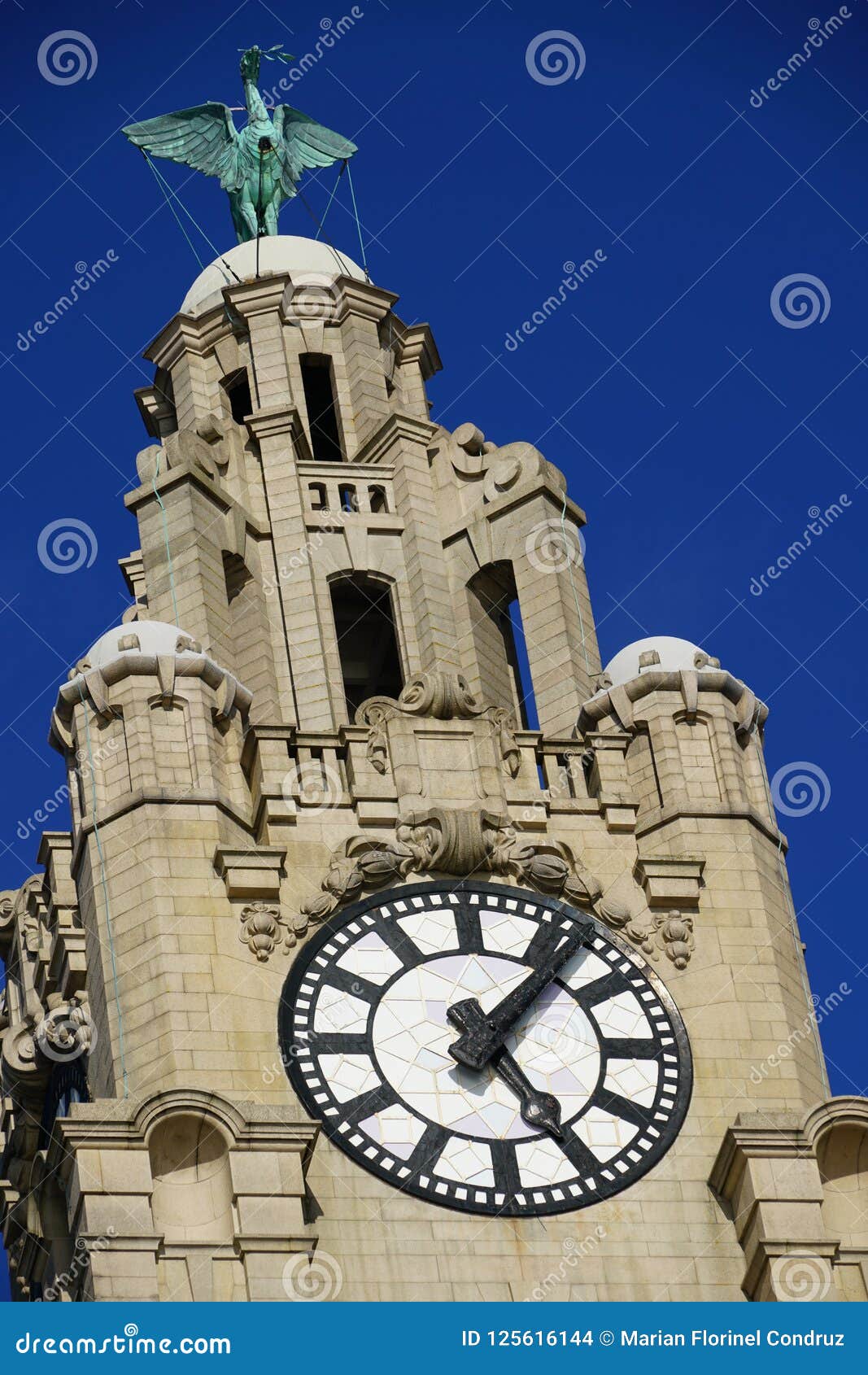 Tower with clock stock photo. Image of urban, station - 125616144