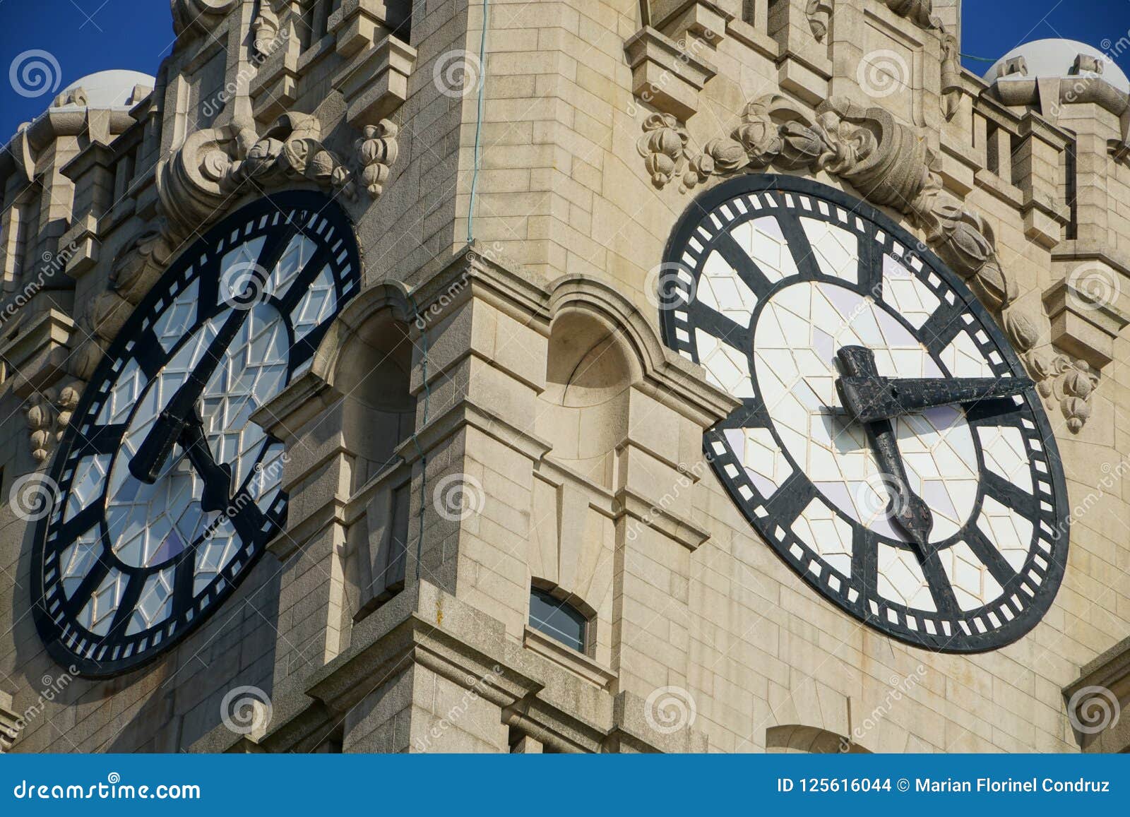 Tower with clock stock photo. Image of landmark, ancient - 125616044