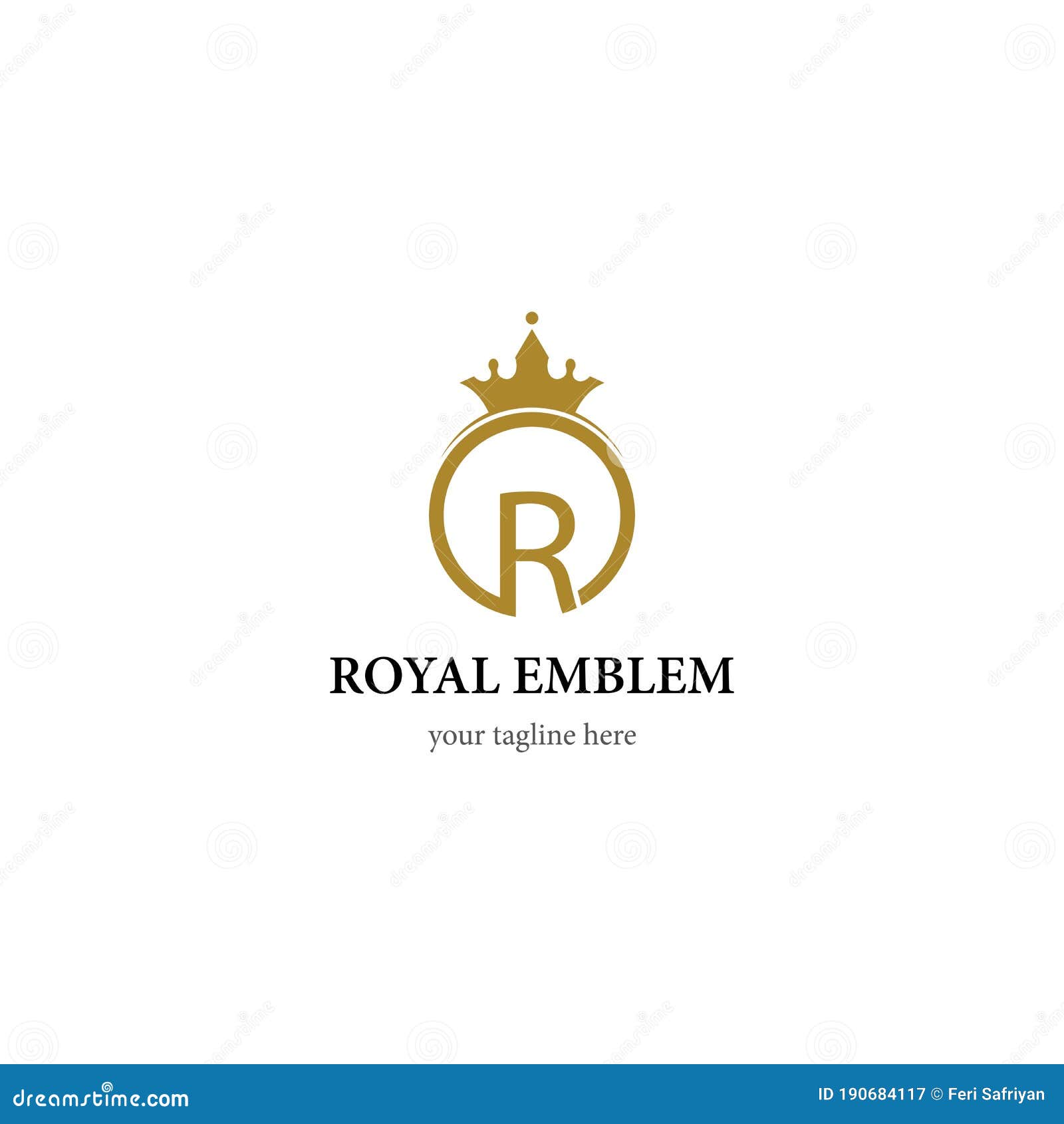 Royal logo template stock illustration. Illustration of vector - 190684117