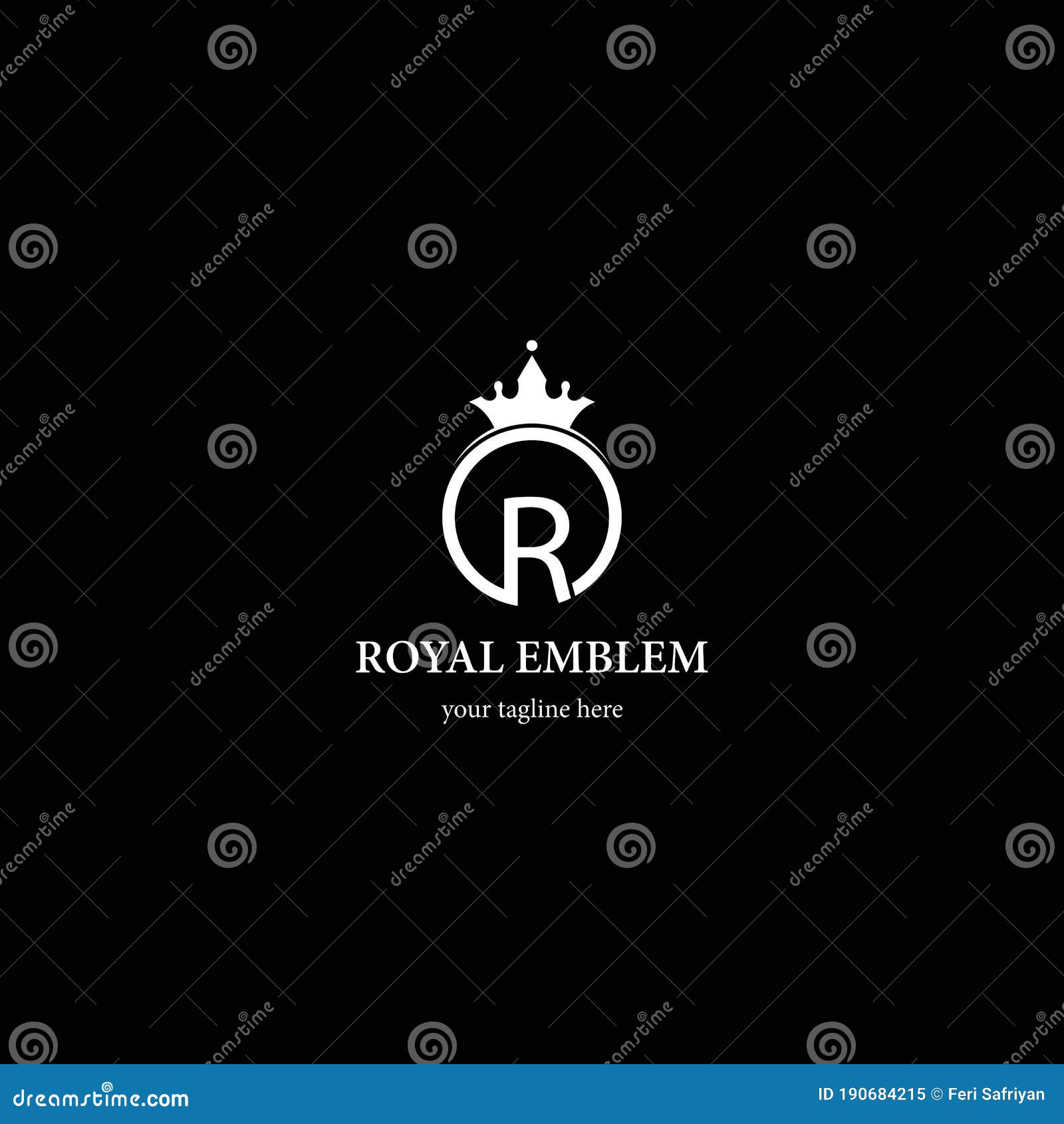 Royal logo template stock illustration. Illustration of decorative ...