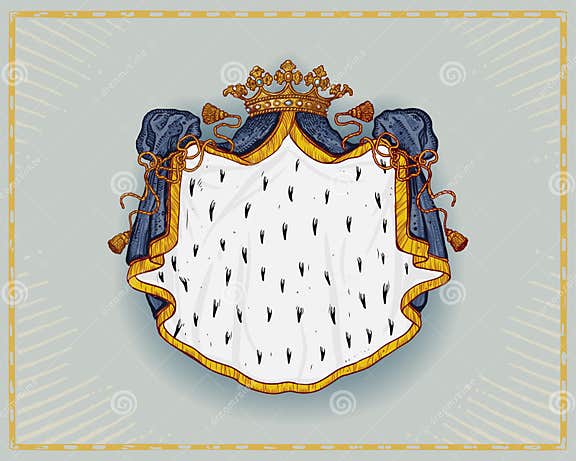 Royal mantle stock vector. Illustration of heraldic, pennant - 13385149