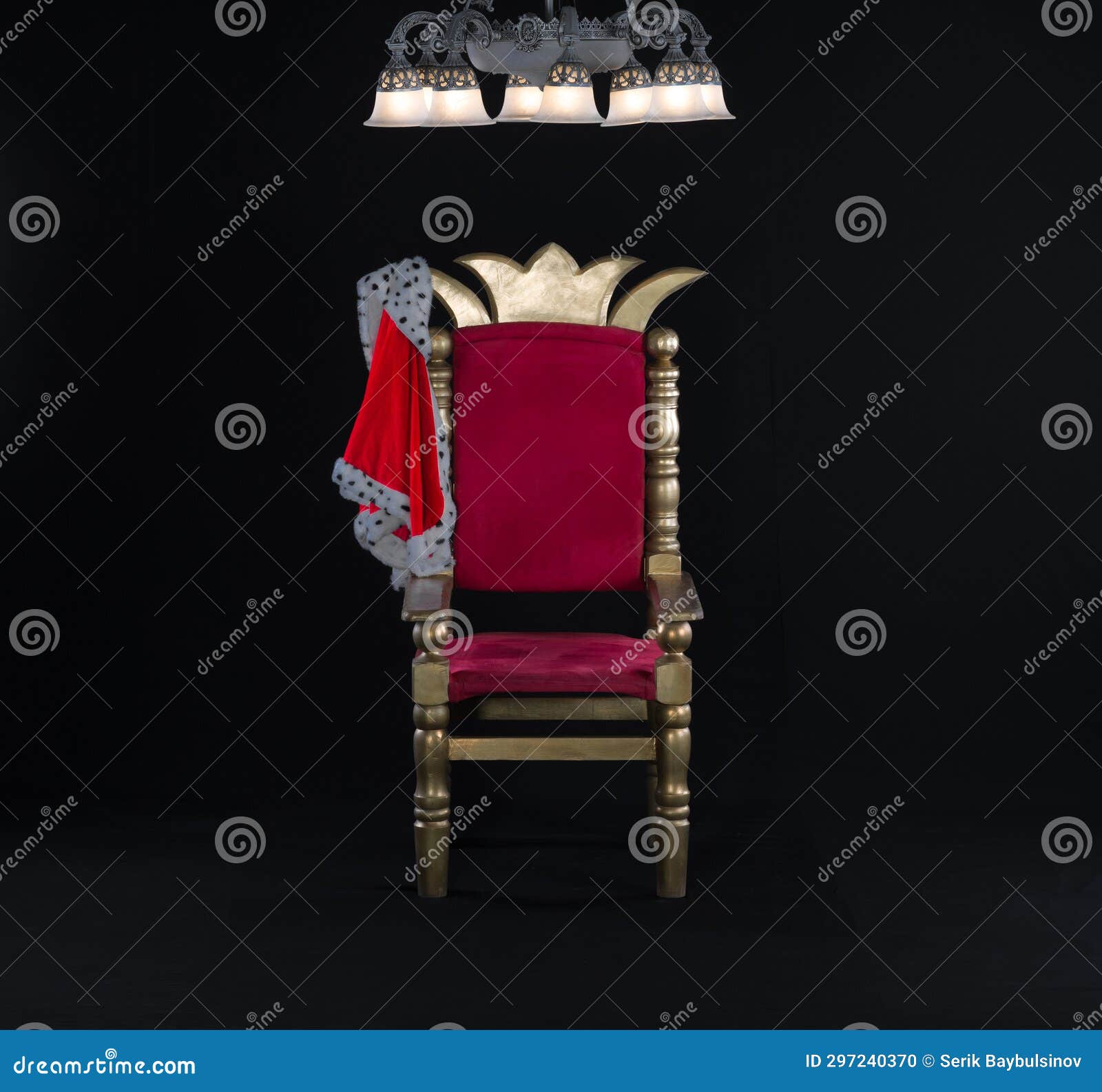 Royal mantle on throne stock photo. Image of relax, velvet - 297240370