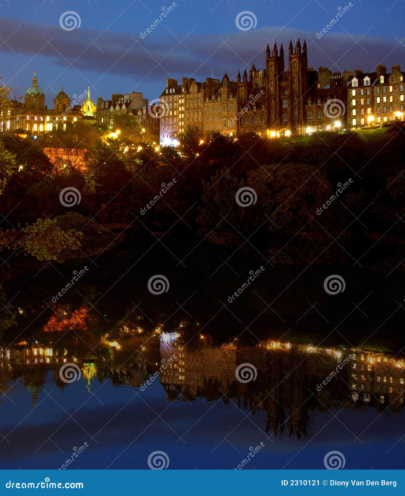 Royal mile at lakeside stock image. Image of mile, edinburgh - 2310121