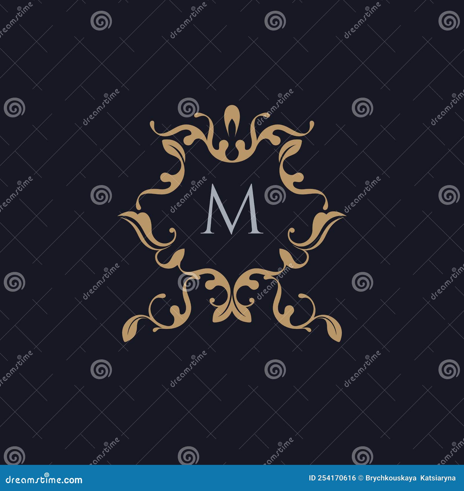 Royal Monogram Frame. Classic Decorative Element Stock Vector ...