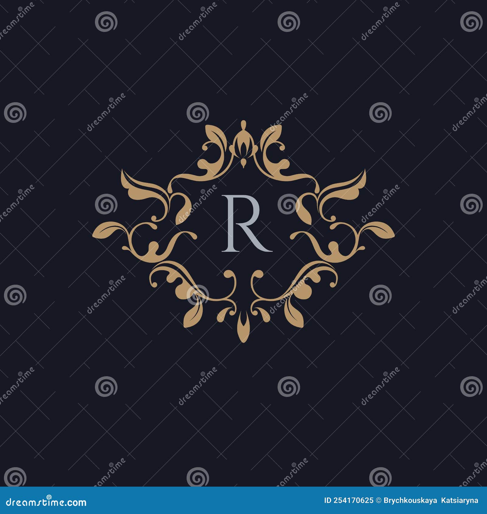 Royal Monogram Frame. Classic Decorative Element Stock Vector ...
