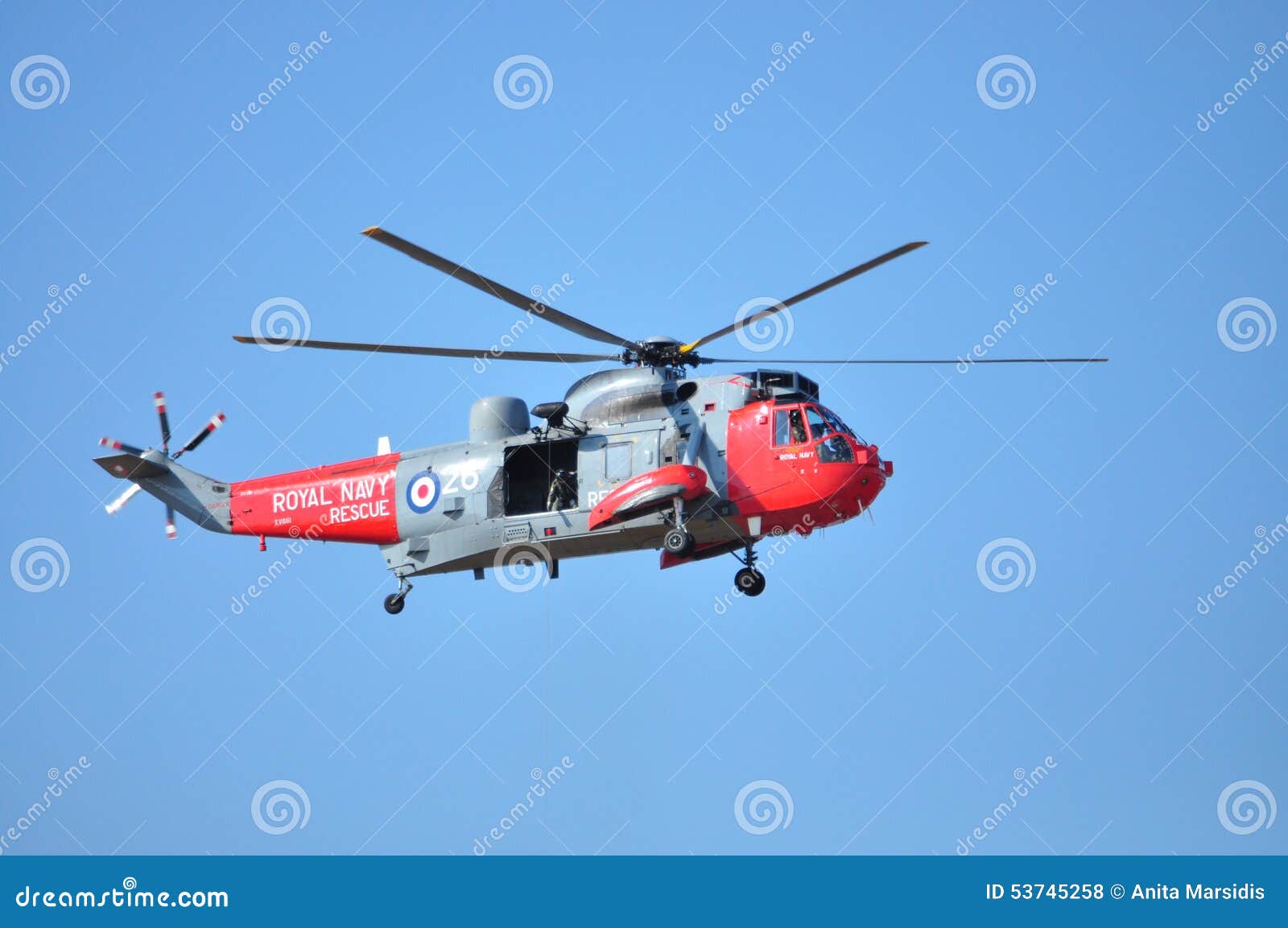 Royal Navy Rescue Helicopter Editorial Stock Photo - Image of royal ...