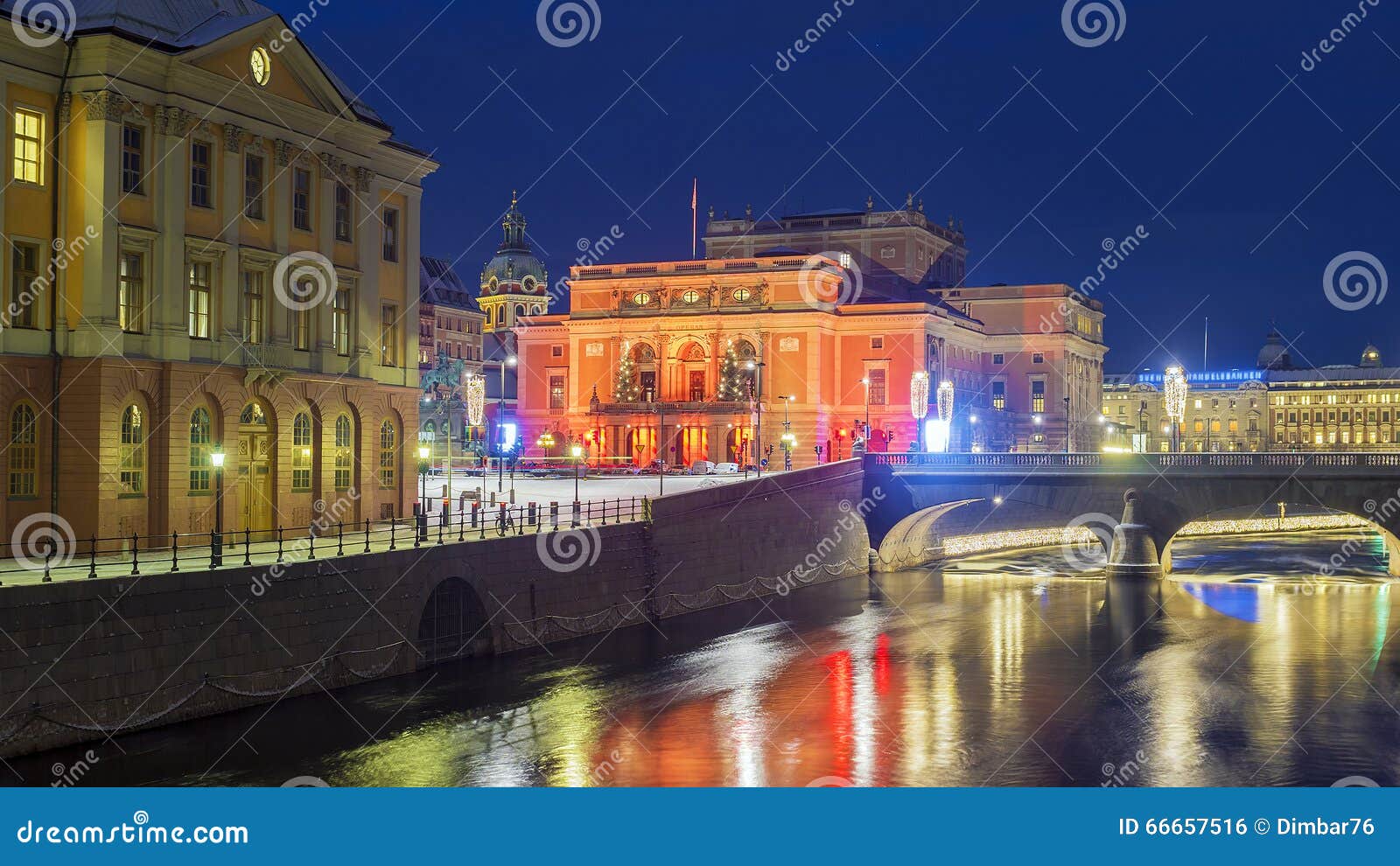 Royal Opera in Stockholm stock photo. Image of evening - 66657516