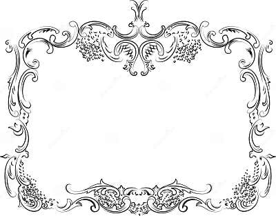 Royal Ornate Calligraphy Frame Stock Vector - Illustration of black ...