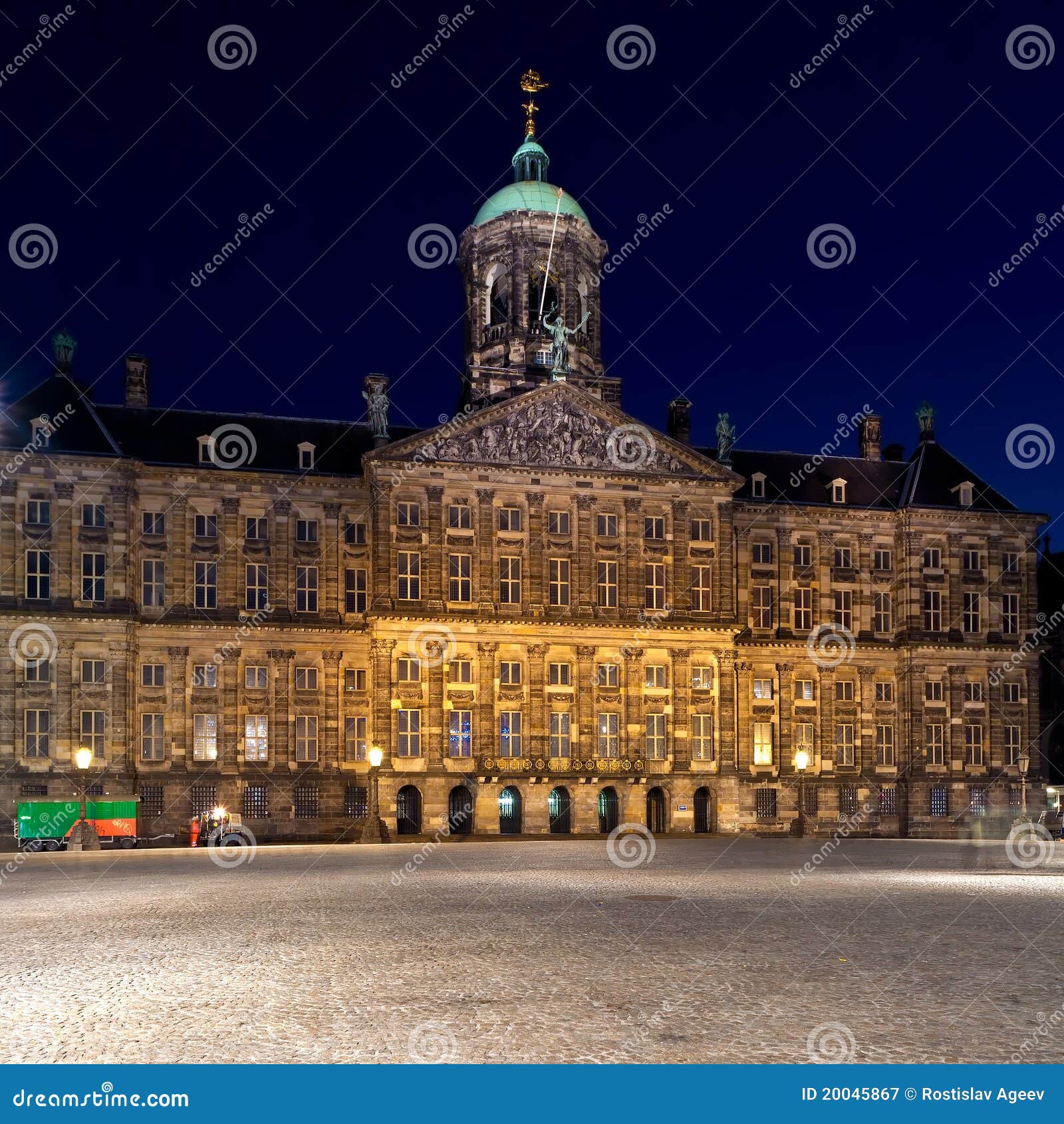 Royal Palace, Dam Square, Amsterdam, Netherlands Stock Image - Image of ...
