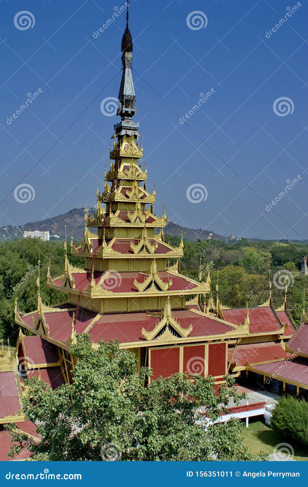 Royal palace in Myanmar stock image. Image of roof, royal - 156351011