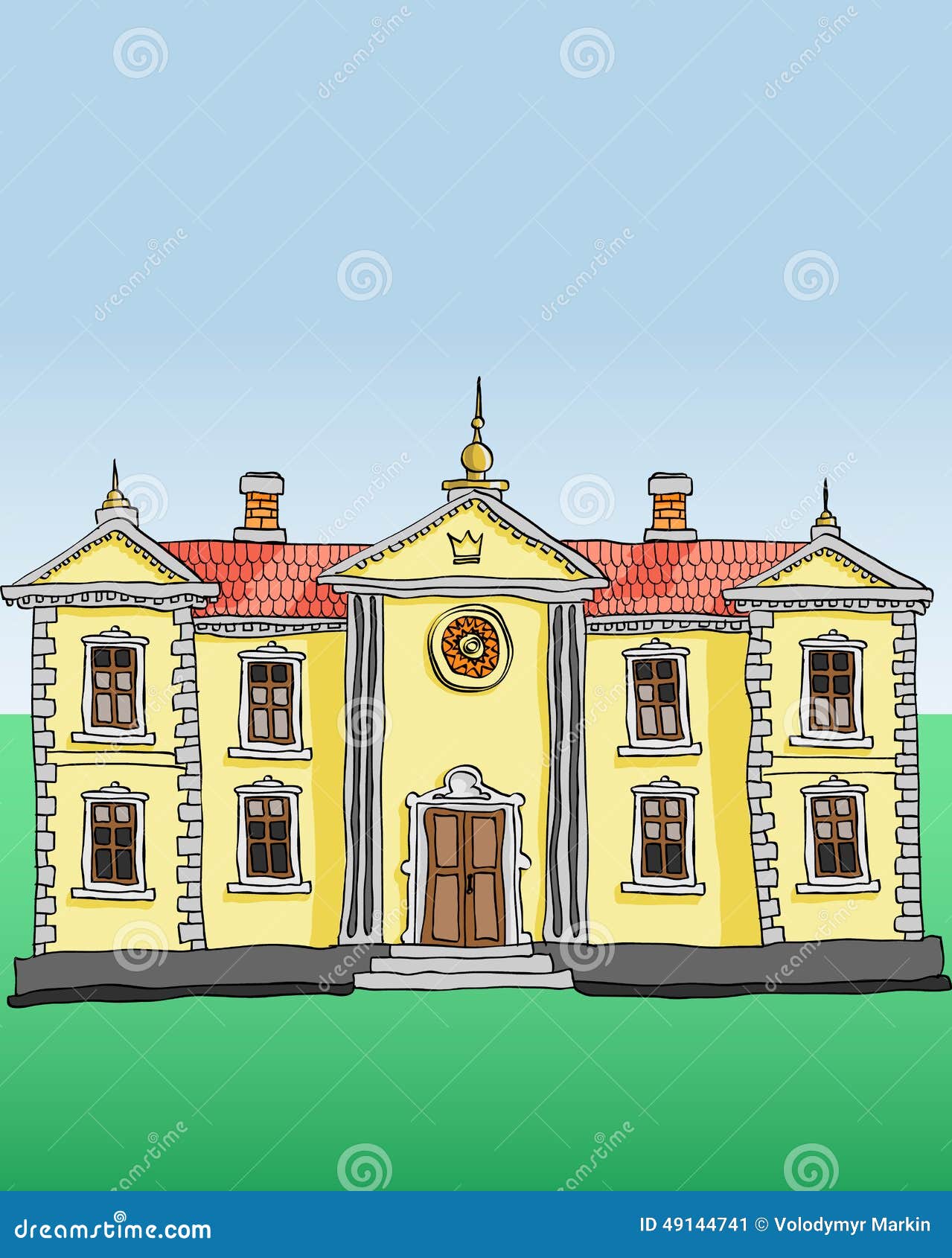 Royal palace vector stock vector. Illustration of chateau - 49144741