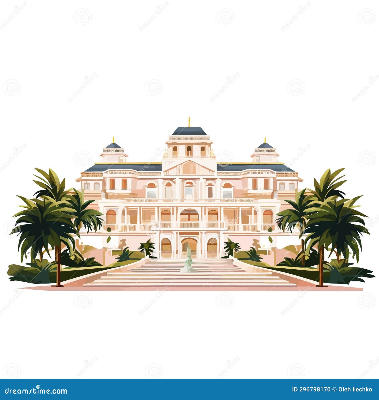 Royal Palace Vector Flat Minimalistic Isolated Illustration Stock ...
