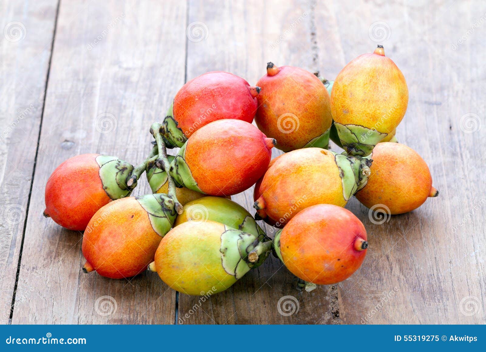 Royal Palm Seed Fruit on Wooden Plate Stock Image - Image of mast ...