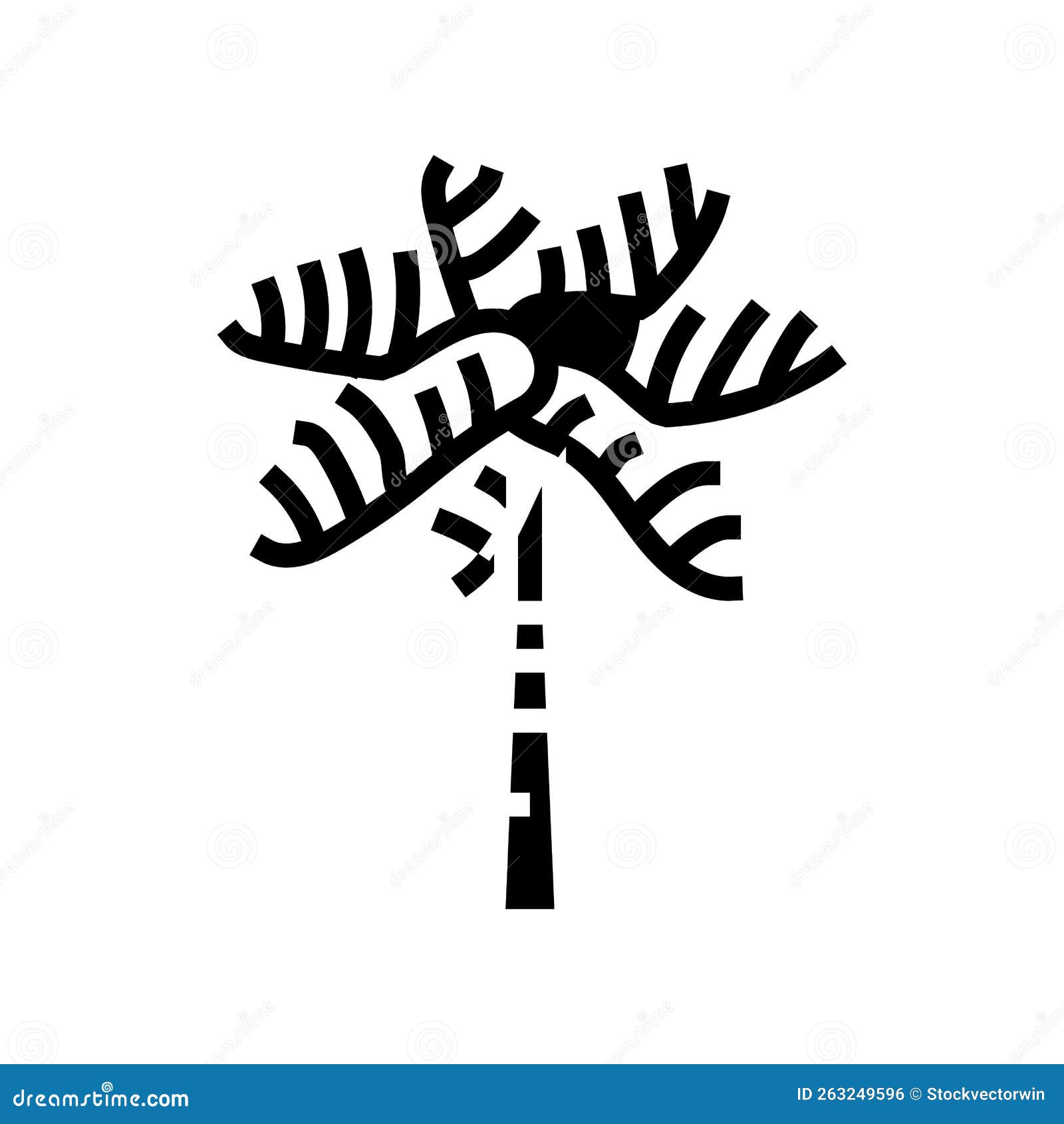 Royal Palm Tree Glyph Icon Vector Illustration Stock Illustration ...