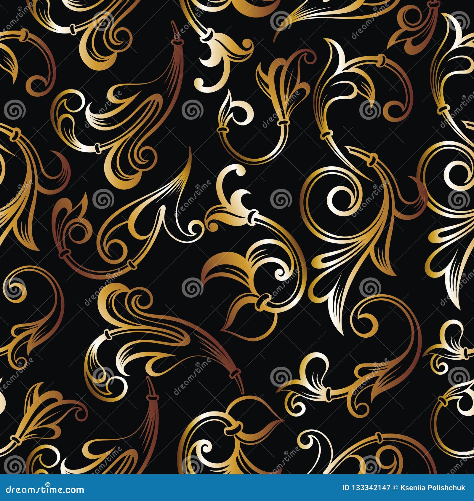 Imperial Seamless Vector Background. Stock Vector - Illustration of ...