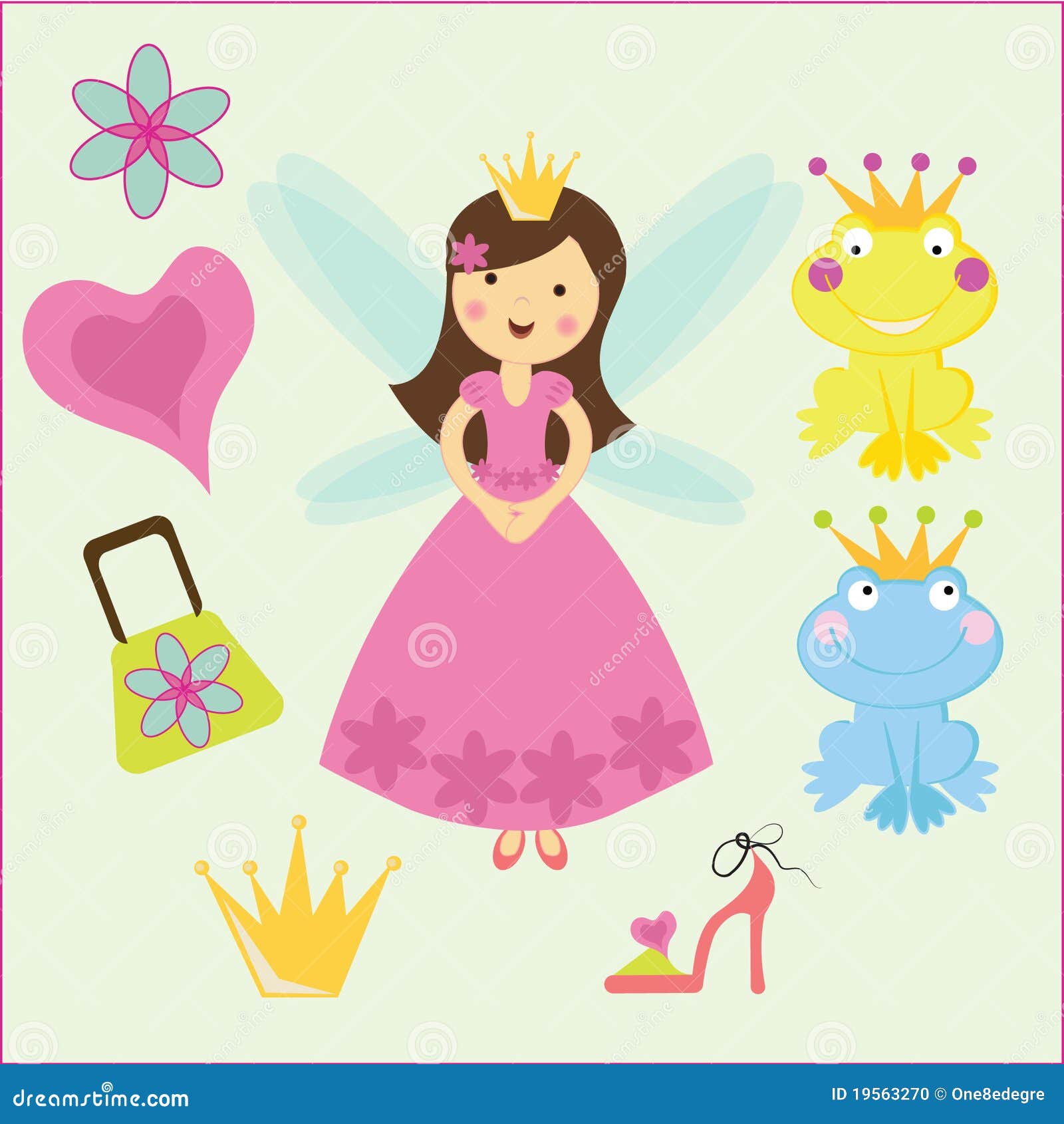 Princess Frog With An Arrow Vector Illustration | CartoonDealer.com ...