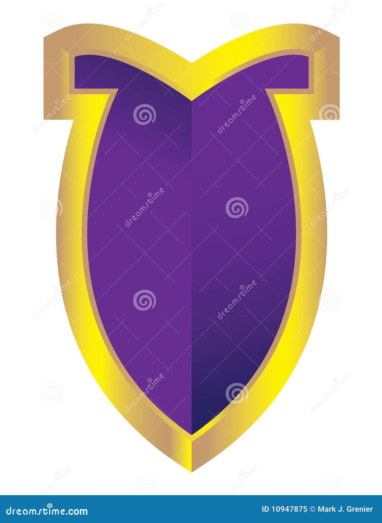 Royal Purple Shield stock vector. Illustration of gold - 10947875