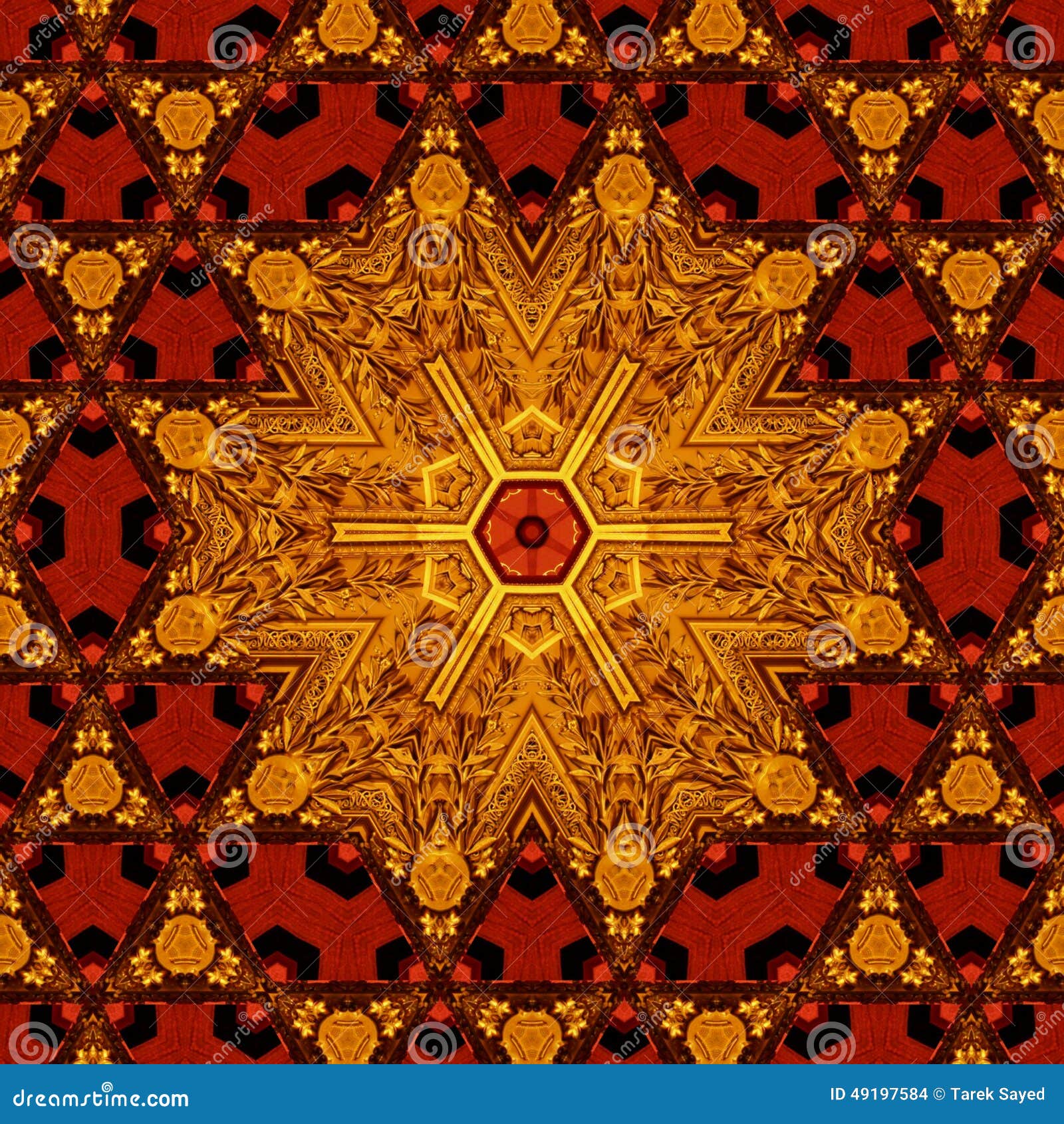 Royal Red and Gold Pattern 008 Stock Illustration - Illustration of ...