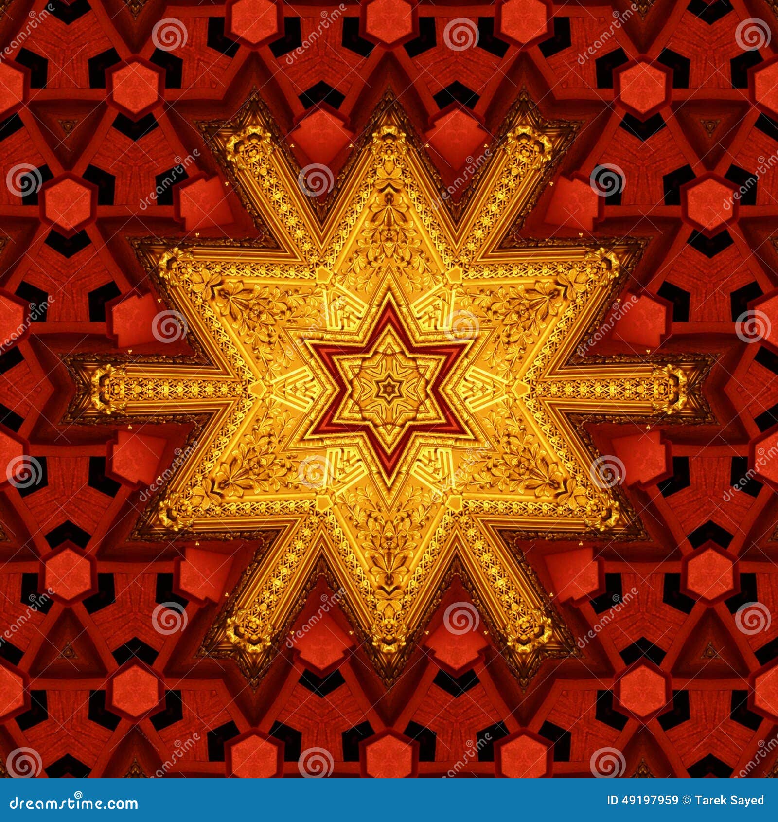 Royal Red and Gold Pattern 001 Stock Illustration - Illustration of ...