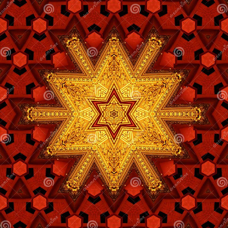 Royal Red and Gold Pattern 001 Stock Illustration - Illustration of ...