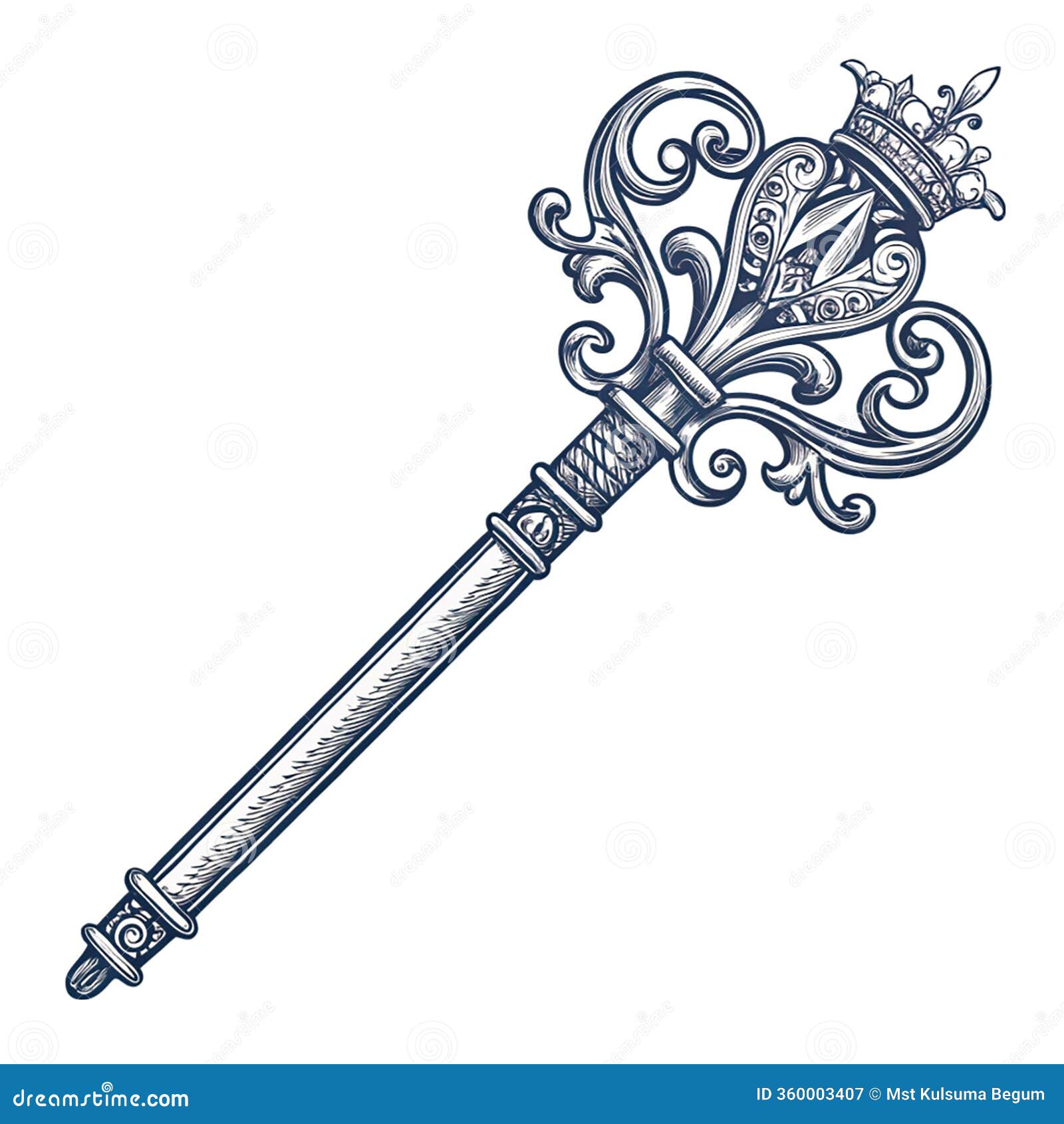 Royal Scepter Heraldic Symbol As a Monarchy Attribute Stock ...