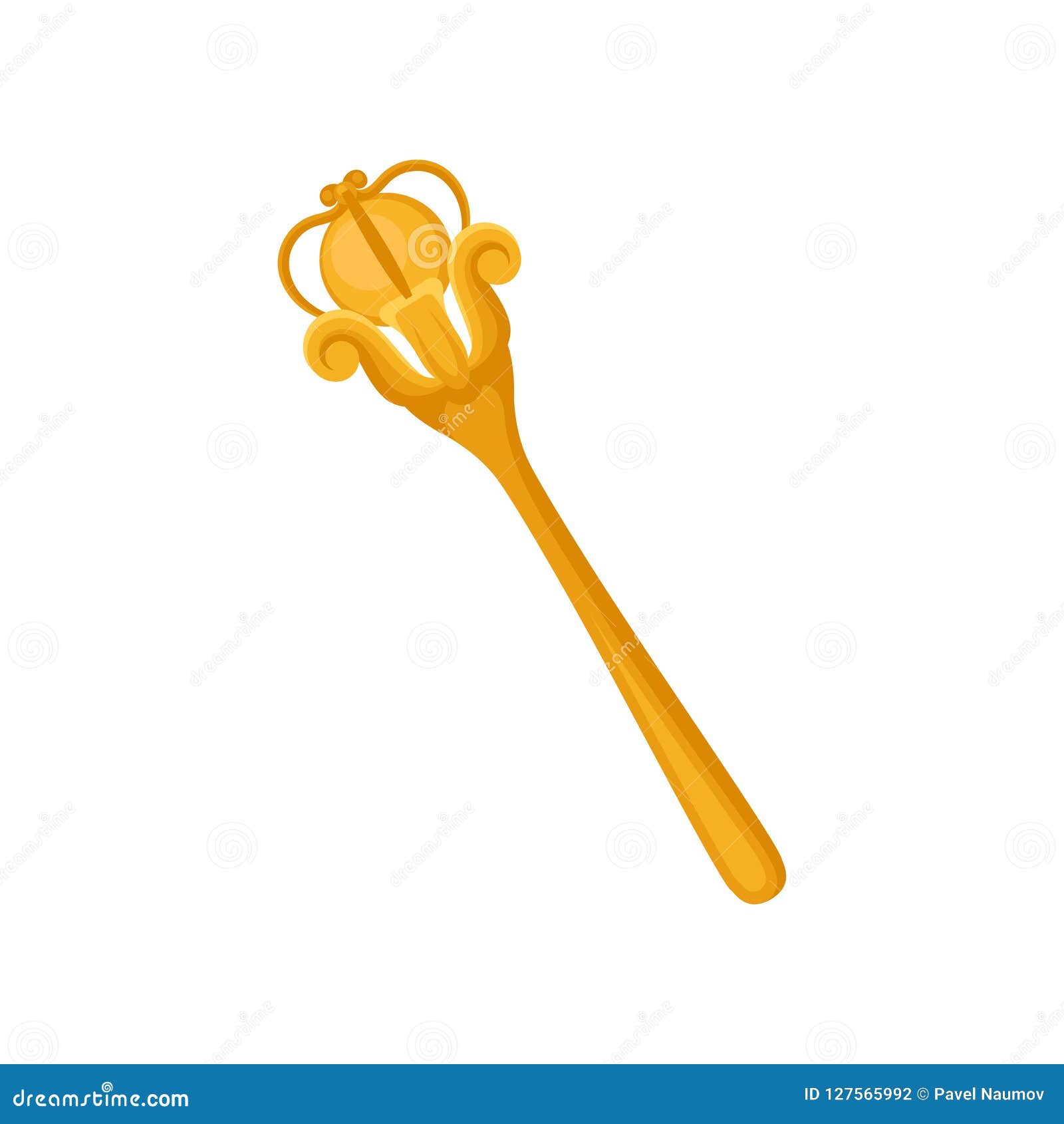 Royal Scepter Heraldic Symbol, Monarchy Attribute Vector Illustration ...