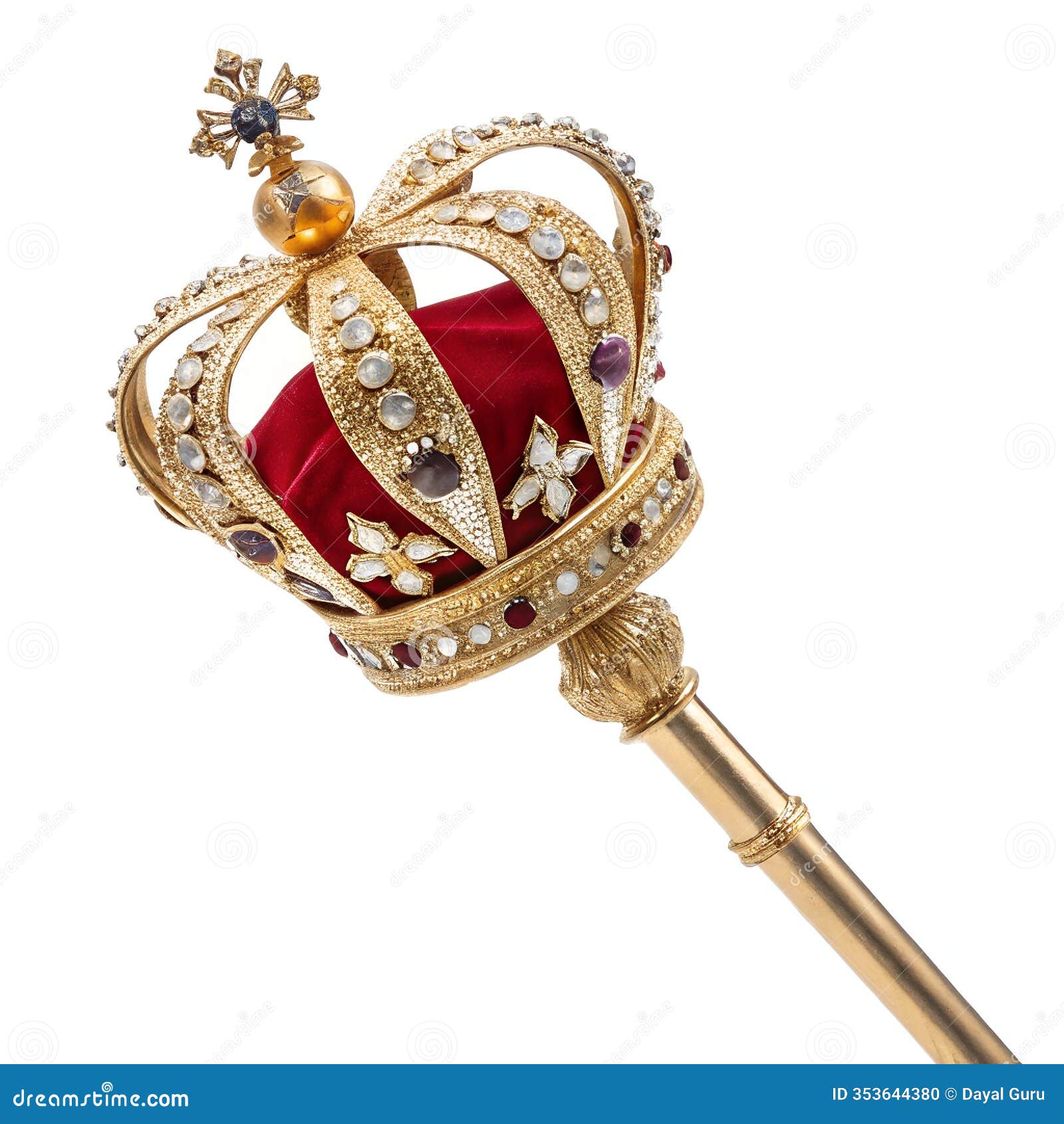 Royal Scepter Isolated on White Background Stock Illustration ...