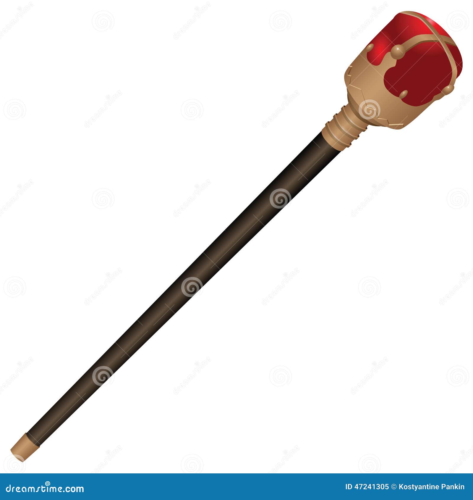 Royal scepter stock vector. Illustration of authority - 47241305