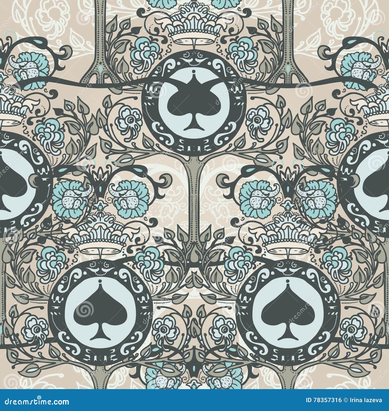 Royal Seamless Background with Ornament in Orient Stock Vector ...