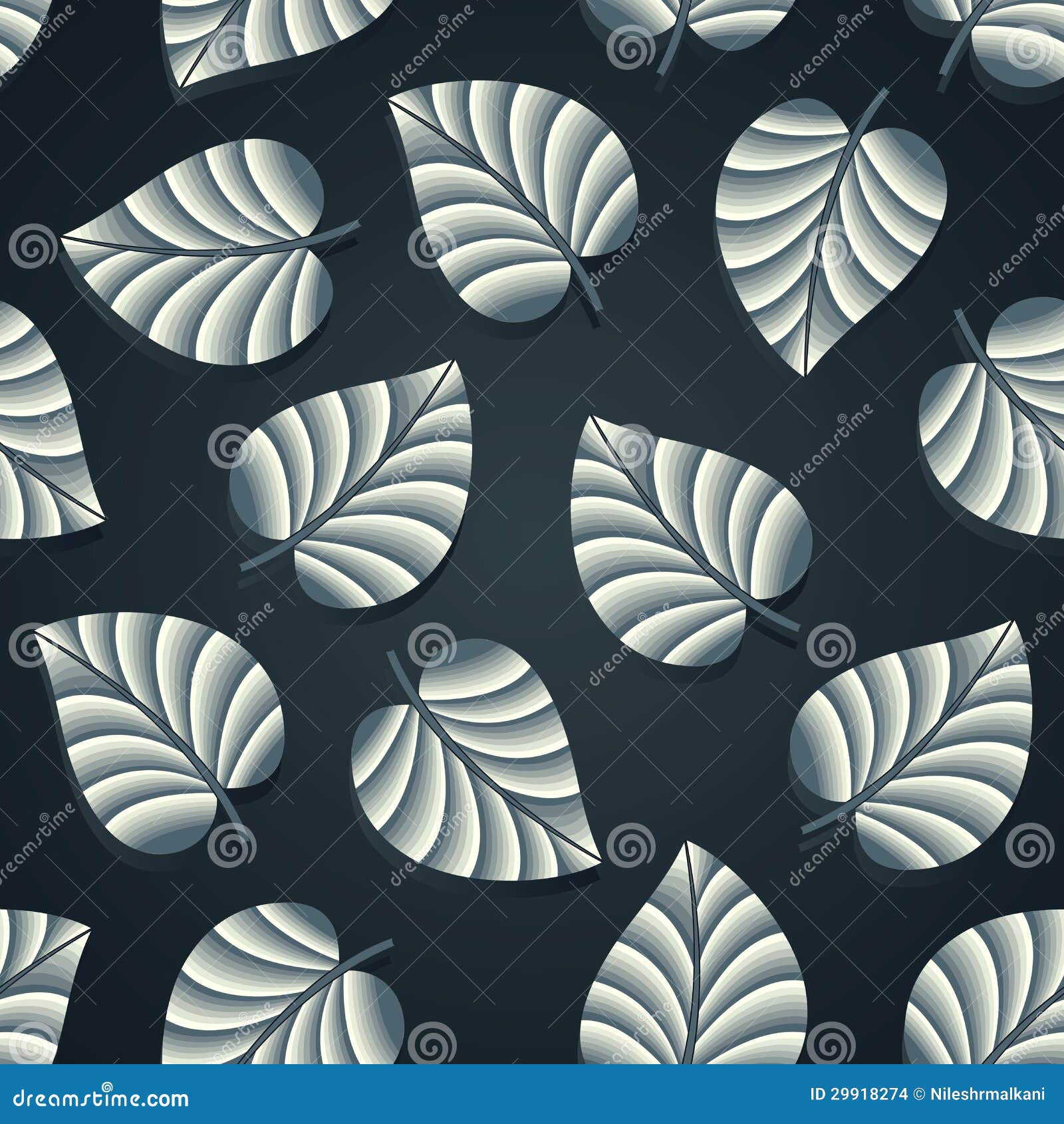 Royal Seamless Leaves Wallpaper Stock Vector - Illustration of flower ...