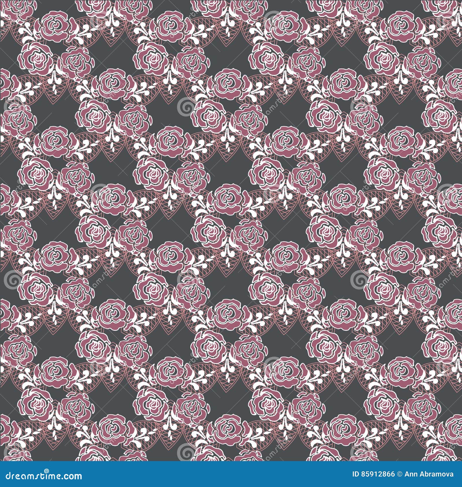 Royal Seamless Pattern with Flowers of Rose. Luxury. - Vector Stock ...