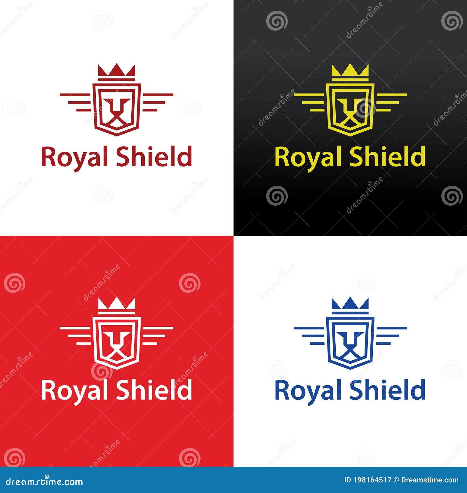 Royal Shield Icon stock vector. Illustration of icon - 198164517