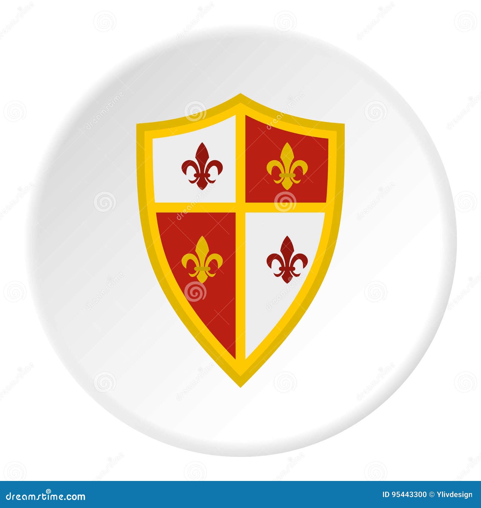 Royal shield icon circle stock vector. Illustration of armour - 95443300