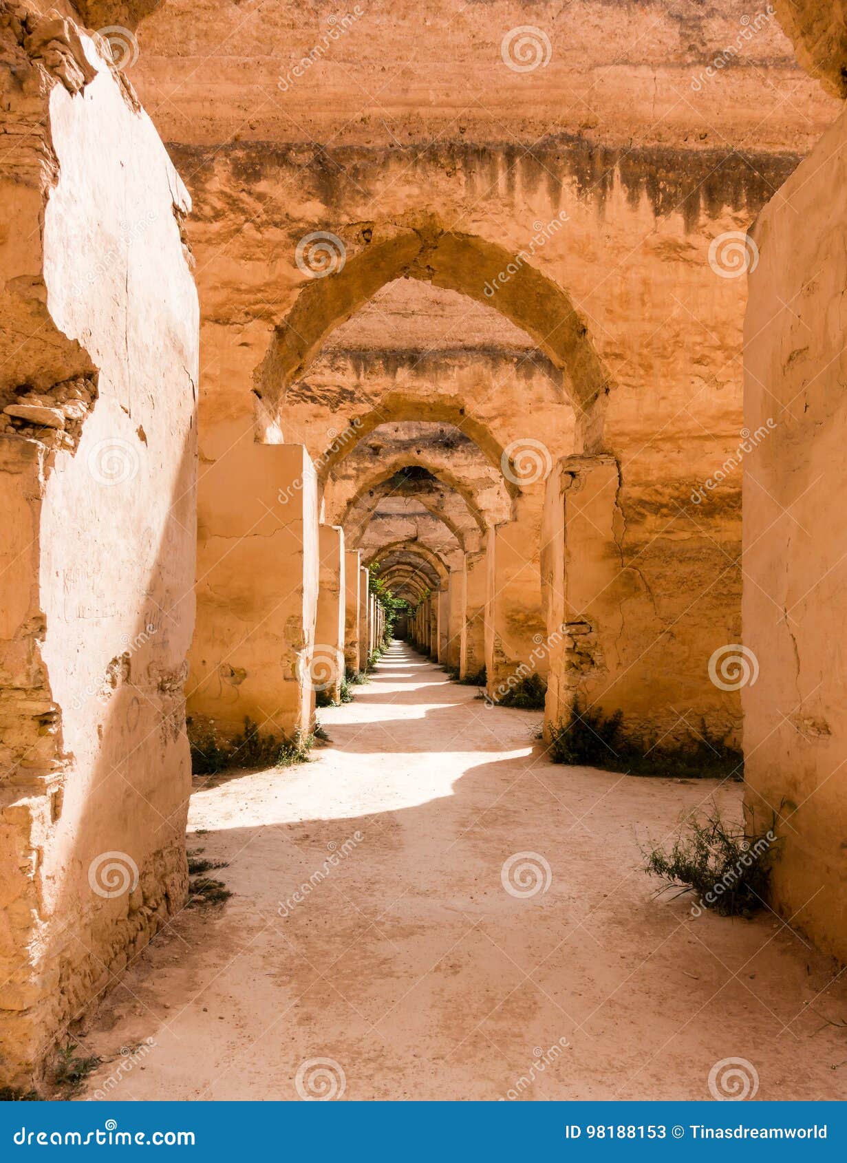 Royal Stables in Meknes, Morocco Stock Image - Image of horses, maghreb ...