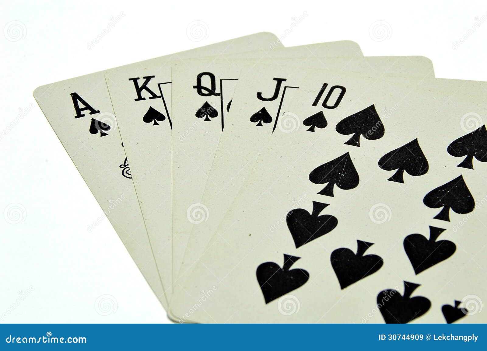 A Royal Straight Flush Playing Cards Poker Hand Stock Image - Image of ...
