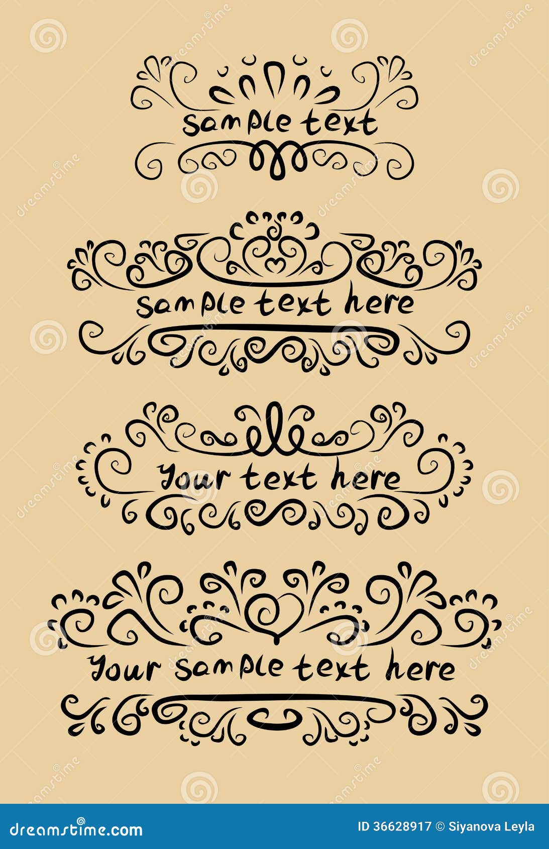 Royal Style Vignette Place for Your Text Stock Vector - Illustration of ...