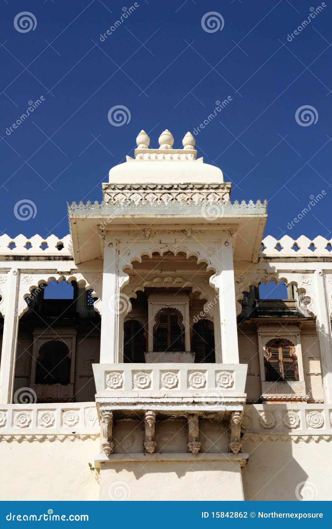 Royal Terrace Windows Udaipur Stock Photo - Image of town, asia: 15842862
