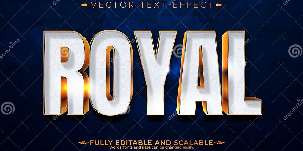 Royal Text Effect, Editable Luxury and Elegant Text Style Stock Vector ...