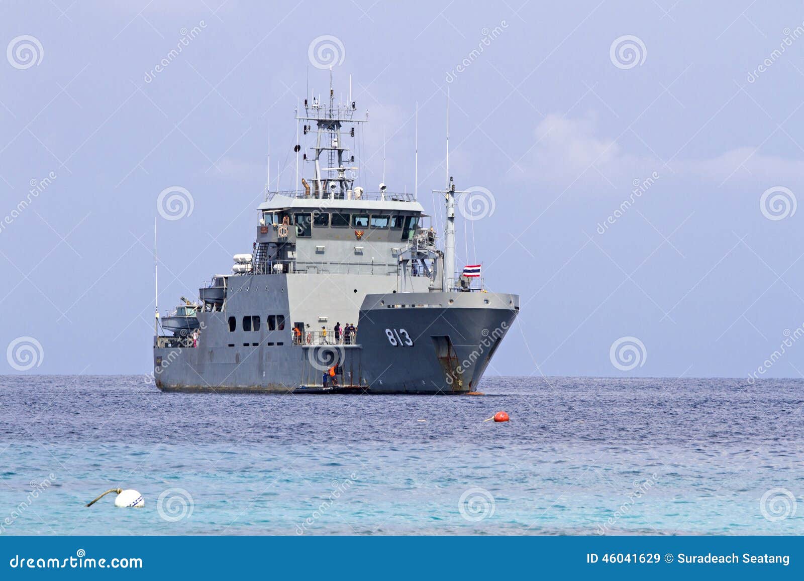 Royal Thai Navy Warship editorial stock image. Image of gunnery - 46041629