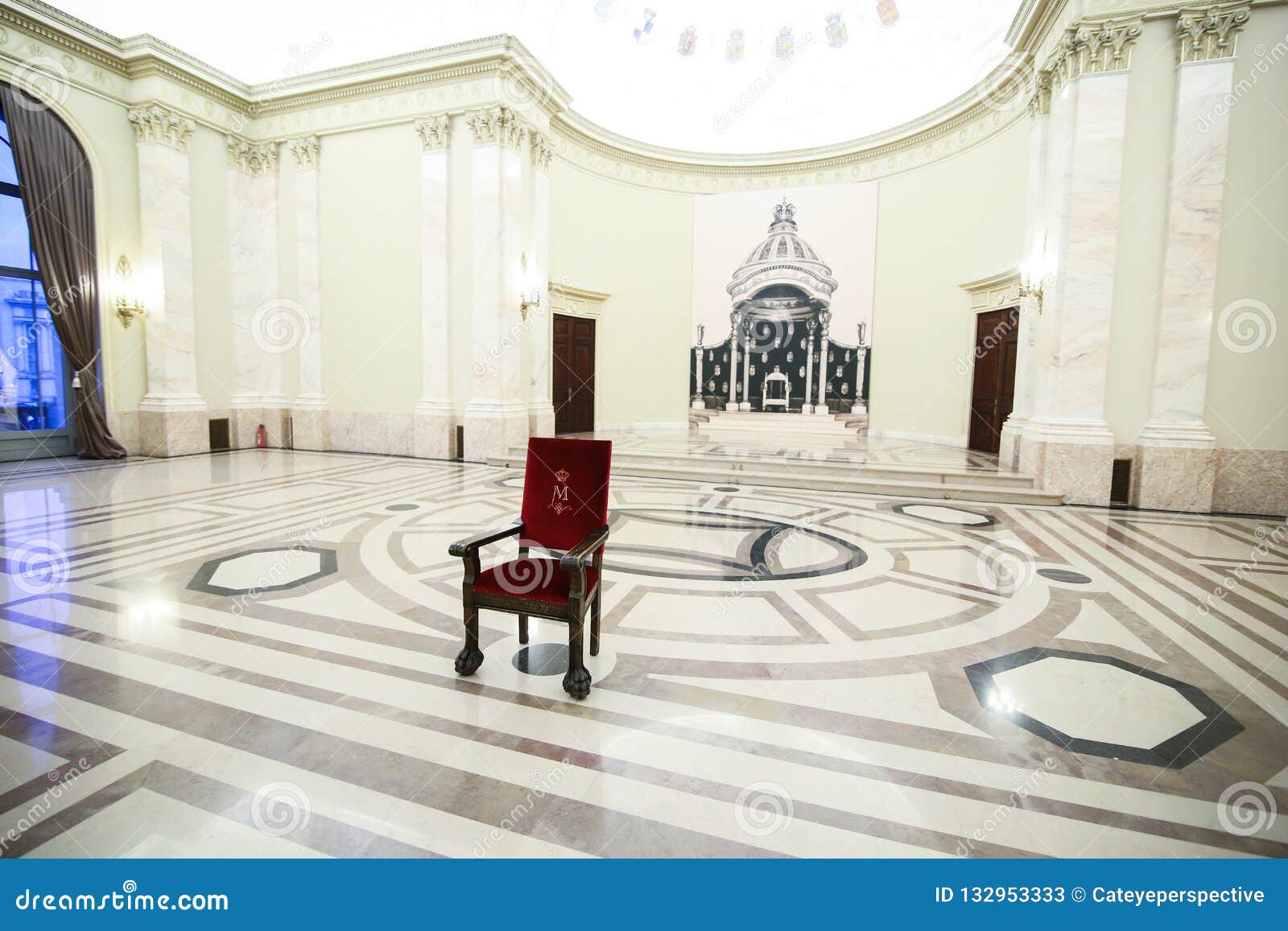 Royal Throne in the Throne Hall of the Royal Palace of Editorial Stock ...