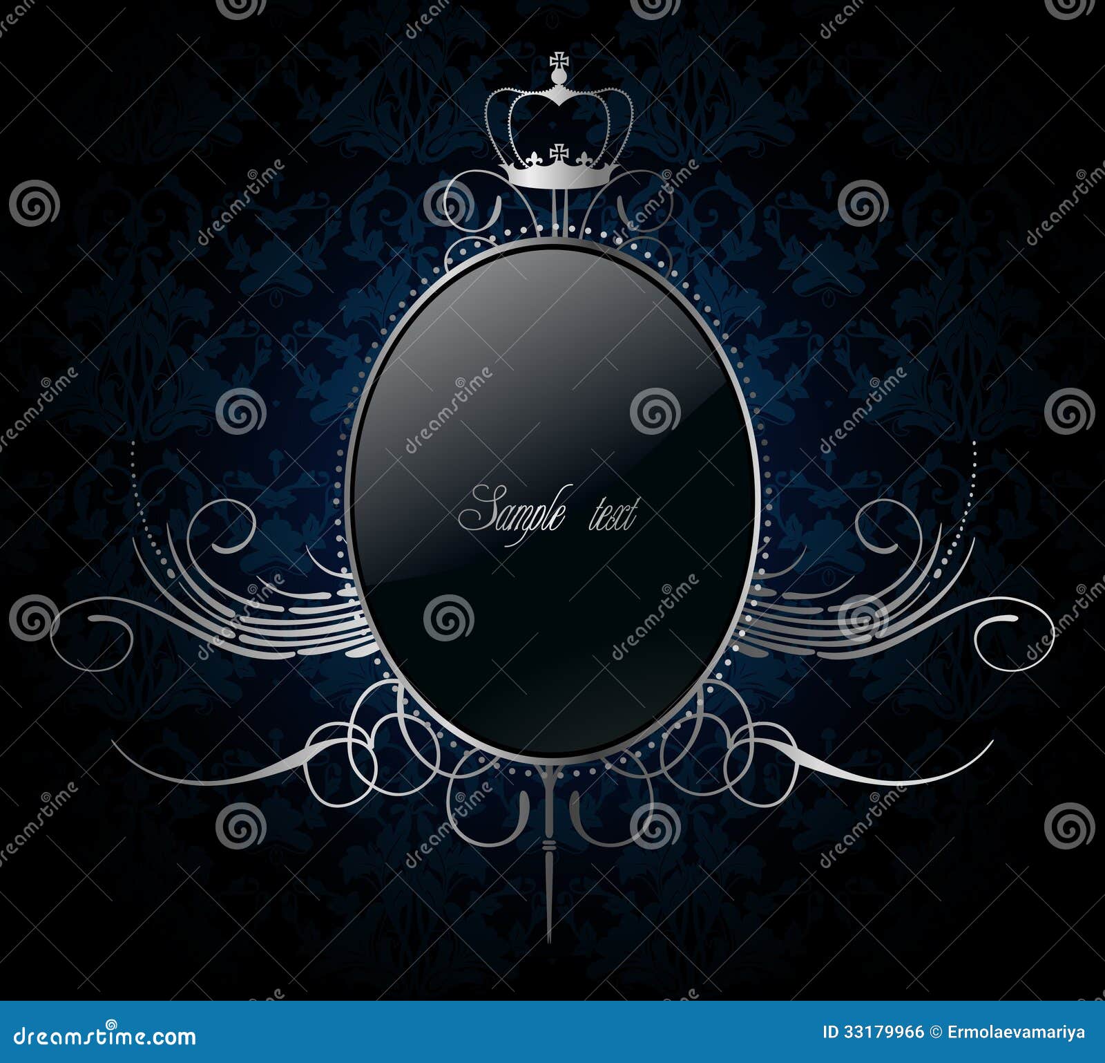 Royal Vector Background with Golden Frame Stock Vector - Illustration ...