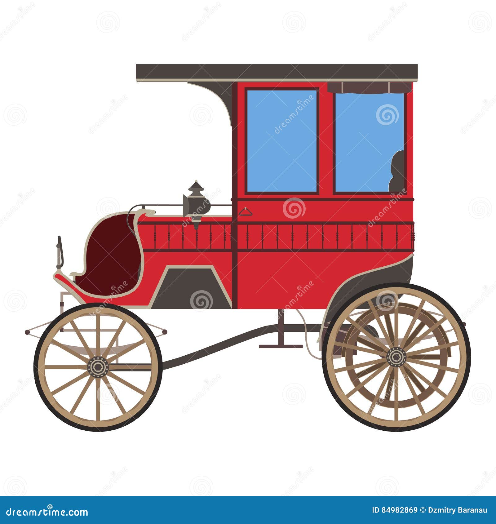 Royal vector red carriage. stock vector. Illustration of isolated ...