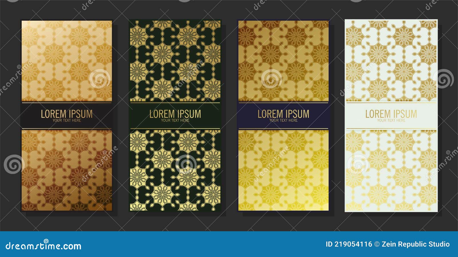 Royal Vertical Banners Set in Luxury Style Stock Vector - Illustration ...
