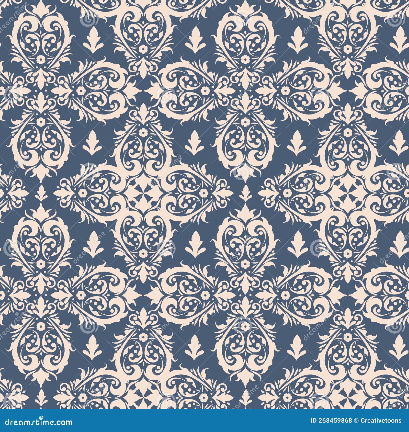 Royal Victorian Seamless Pattern. Damask Royal Pattern Stock Vector ...