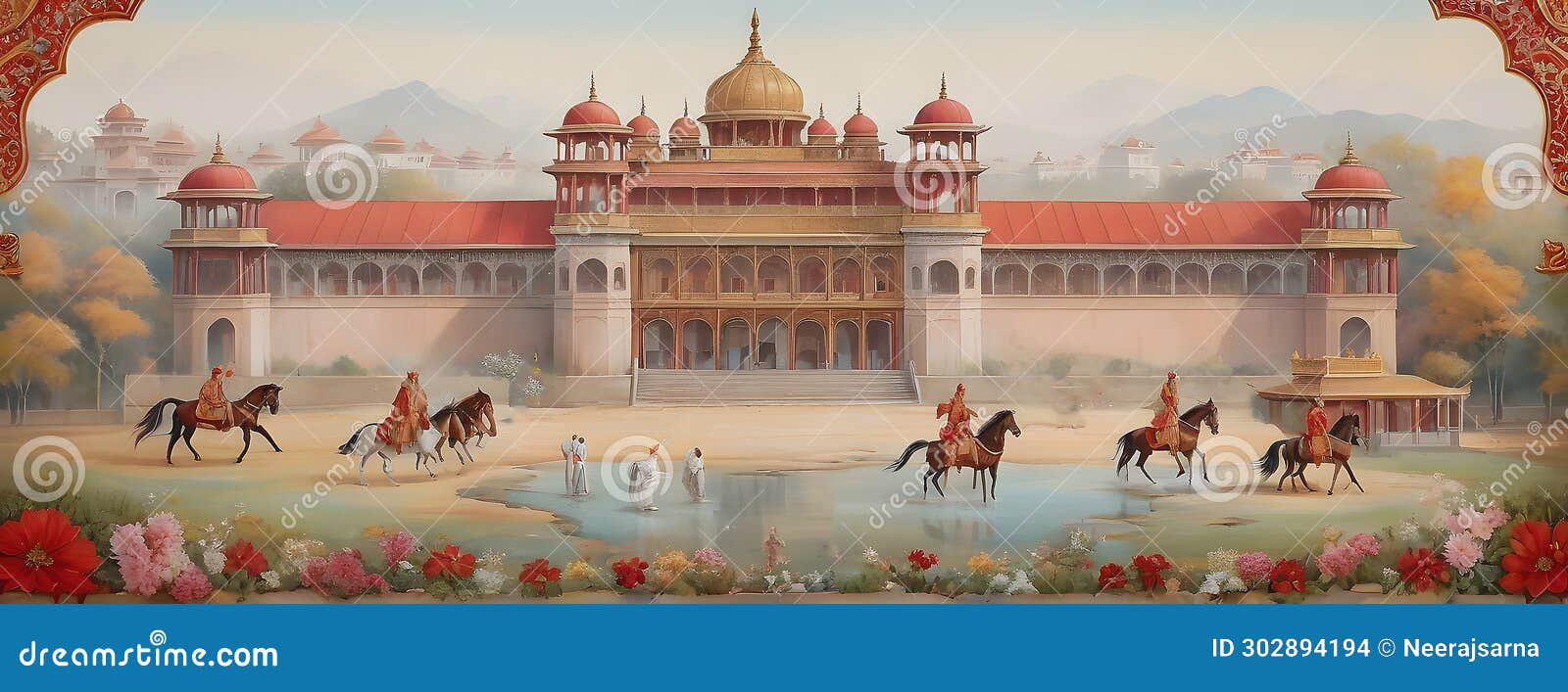 Royal Vintage Style Palace Border and Frame Stock Illustration ...